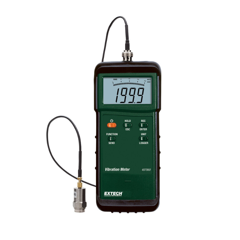 Extech 407860 Heavy Duty Digital Vibration Meter with NIST Calibration ...